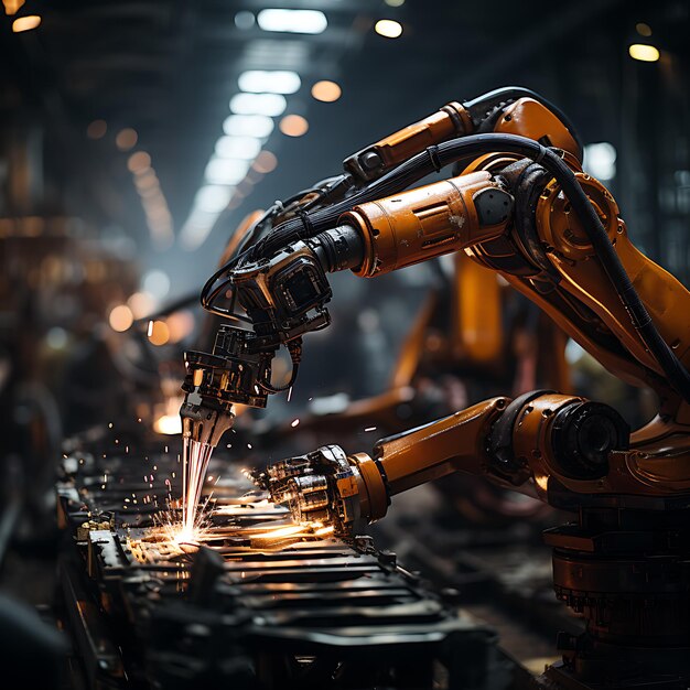 Premium Photo | Robotics Arm Automation AI generated Premium Photo | Robotics Arm Automation AI generated