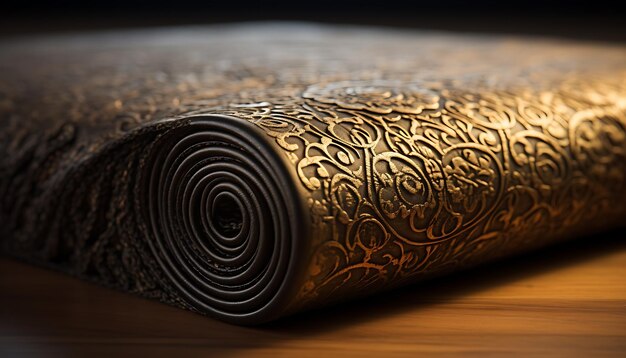 Premium Photo | A rolled up rolled up piece of cloth on a wooden table Premium Photo | A rolled up rolled up piece of cloth on a wooden table