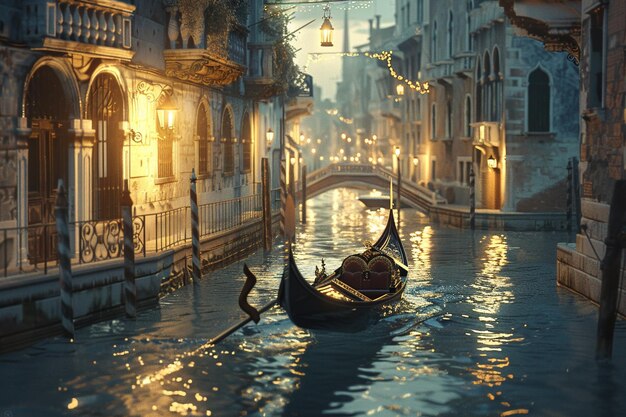 Premium Photo A Romantic Gondola Ride Through The Canals Of Veni