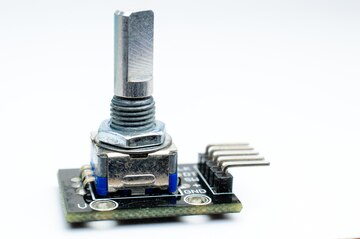 Premium Photo | Rotary encoder module for arduino projects. ky040 ...
