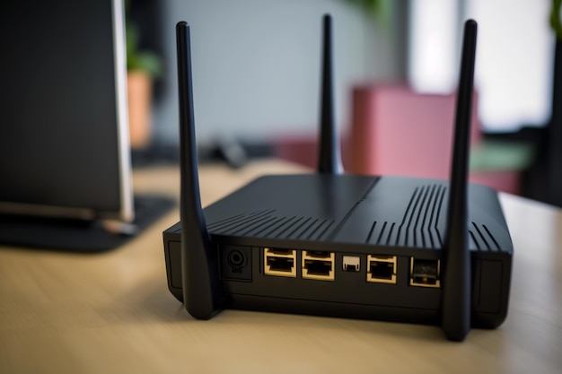 Premium Photo Router On The Table Router Is A Device That Forwards Data Packets Between