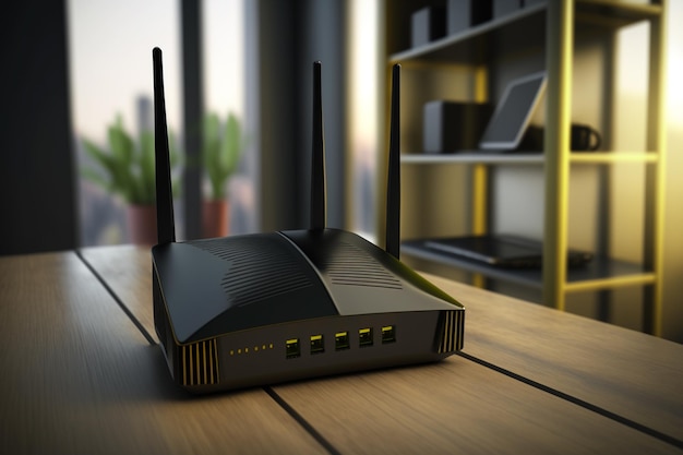 Premium Photo Router On The Table Router Is A Device That Forwards Data Packets Between