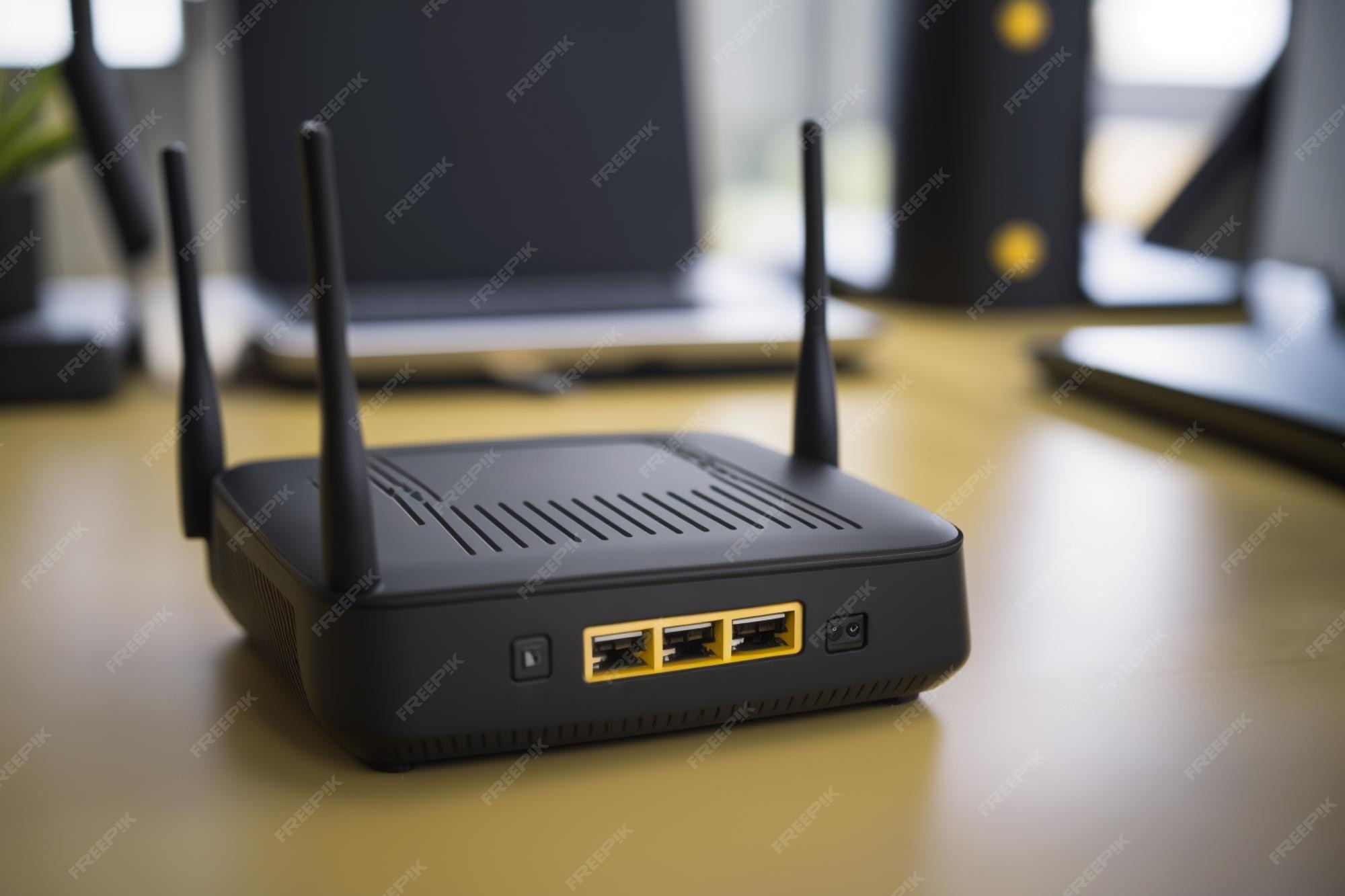 Premium Photo | Router on the table Router is a device that forwards ...