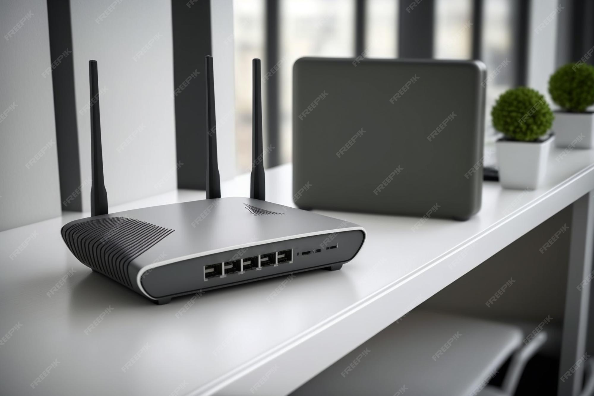 Premium Photo Router On The Table Router Is A Device That Forwards
