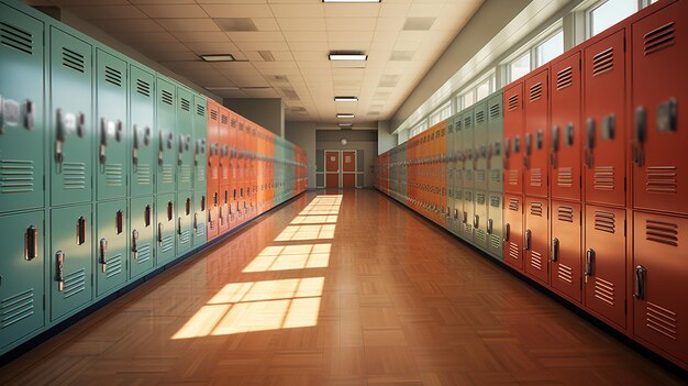 Premium AI Image | Row of school lockers Premium AI Image | Row of school lockers