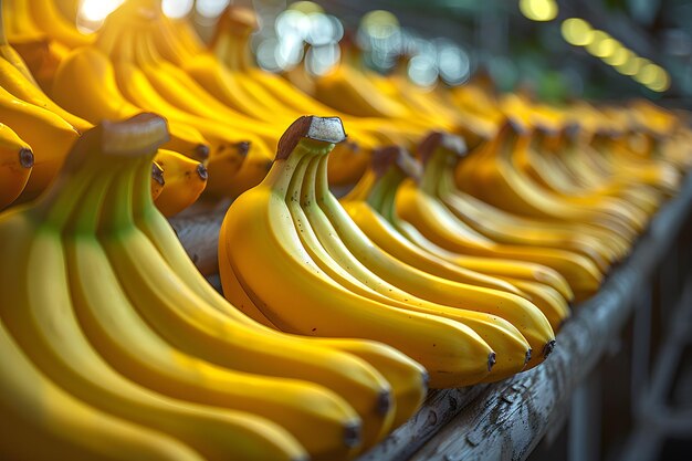 Premium Photo | Rows of Bananas on Display Premium Photo | Rows of Bananas on Display