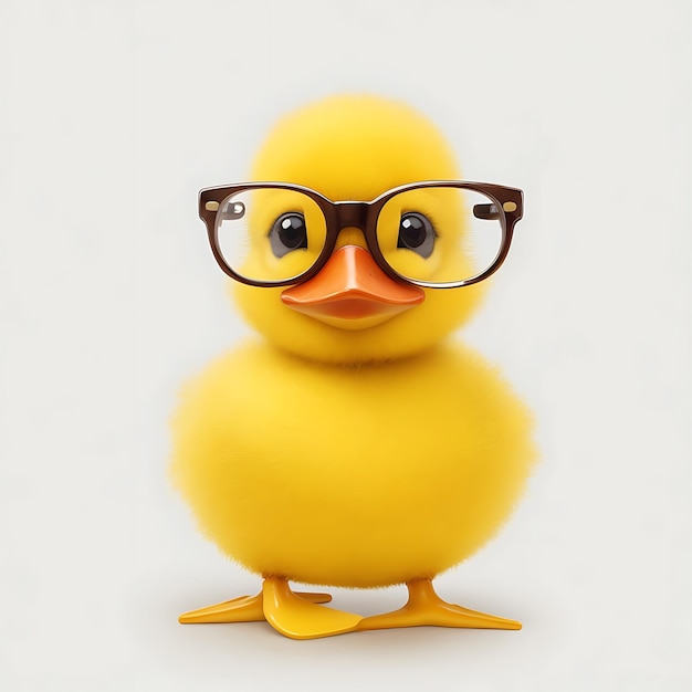 Premium Ai Image A Rubber Duck Wearing Glasses With A Pair Of Glasses On It