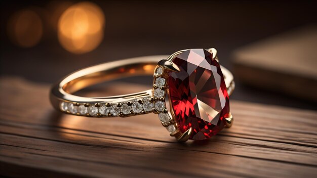 Ruby Gold Ring Generative AI | Premium AI-generated image Ruby Gold Ring Generative AI | Premium AI-generated image