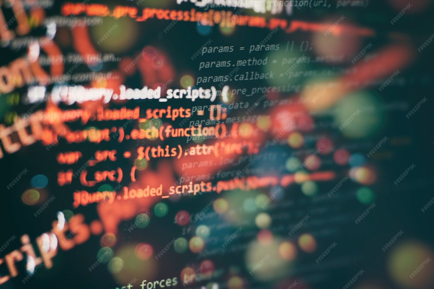 Premium Photo | Running computer data / www programming. coding script text on screen. notebook ...