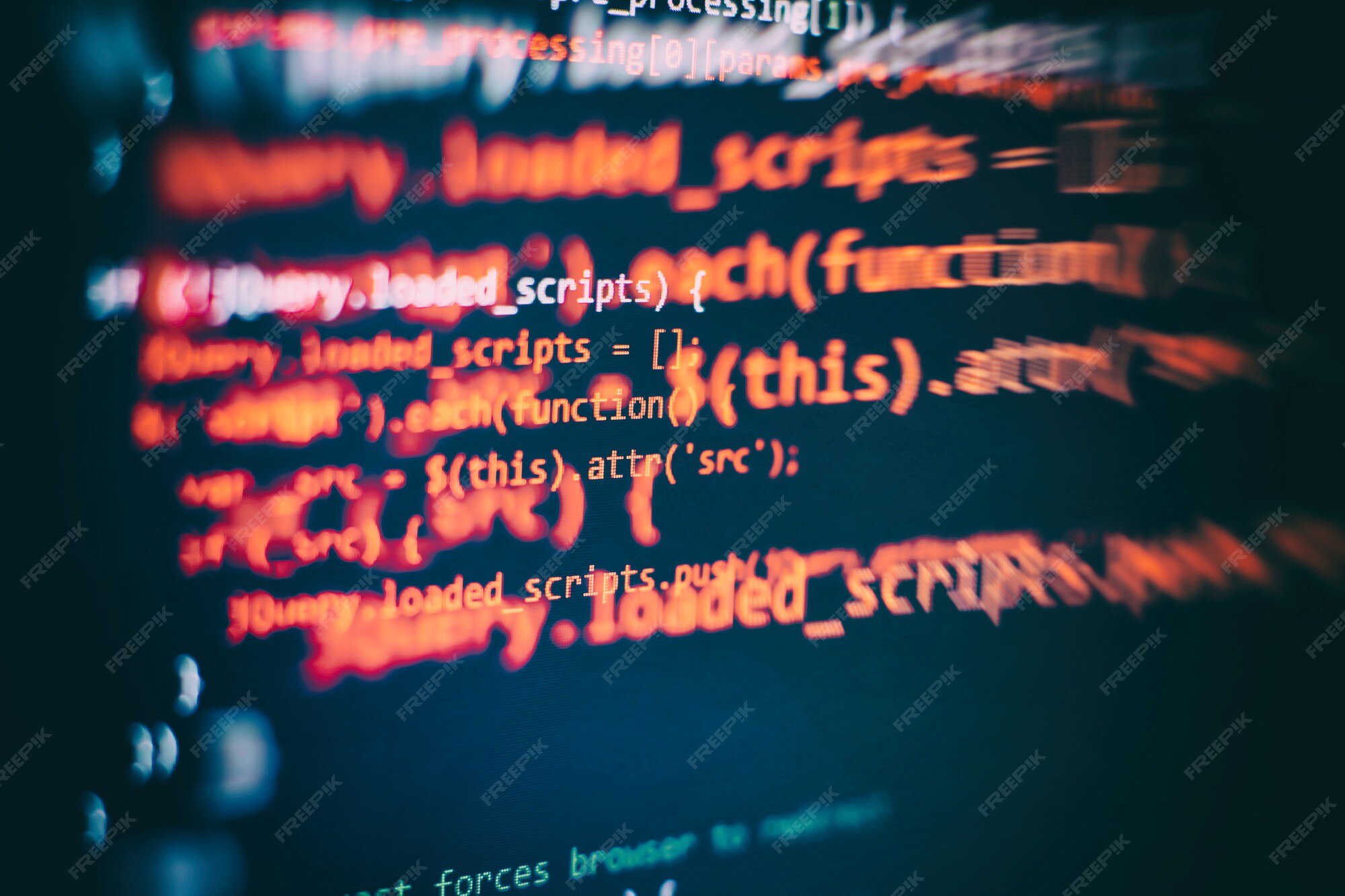 Premium Photo | Running computer data / www programming. coding script ...