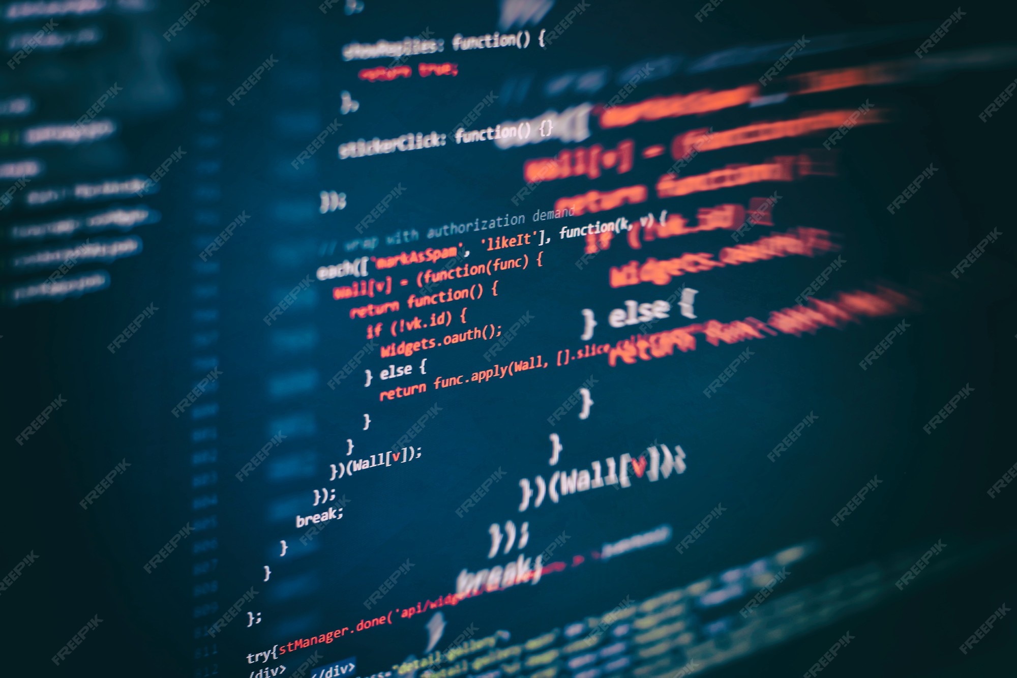 Premium Photo | Running computer data / www programming. coding script ...