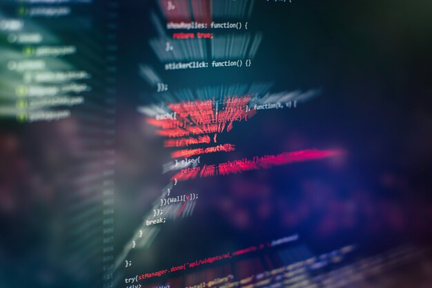 Premium Photo | Developer programming code. abstract computer script ...