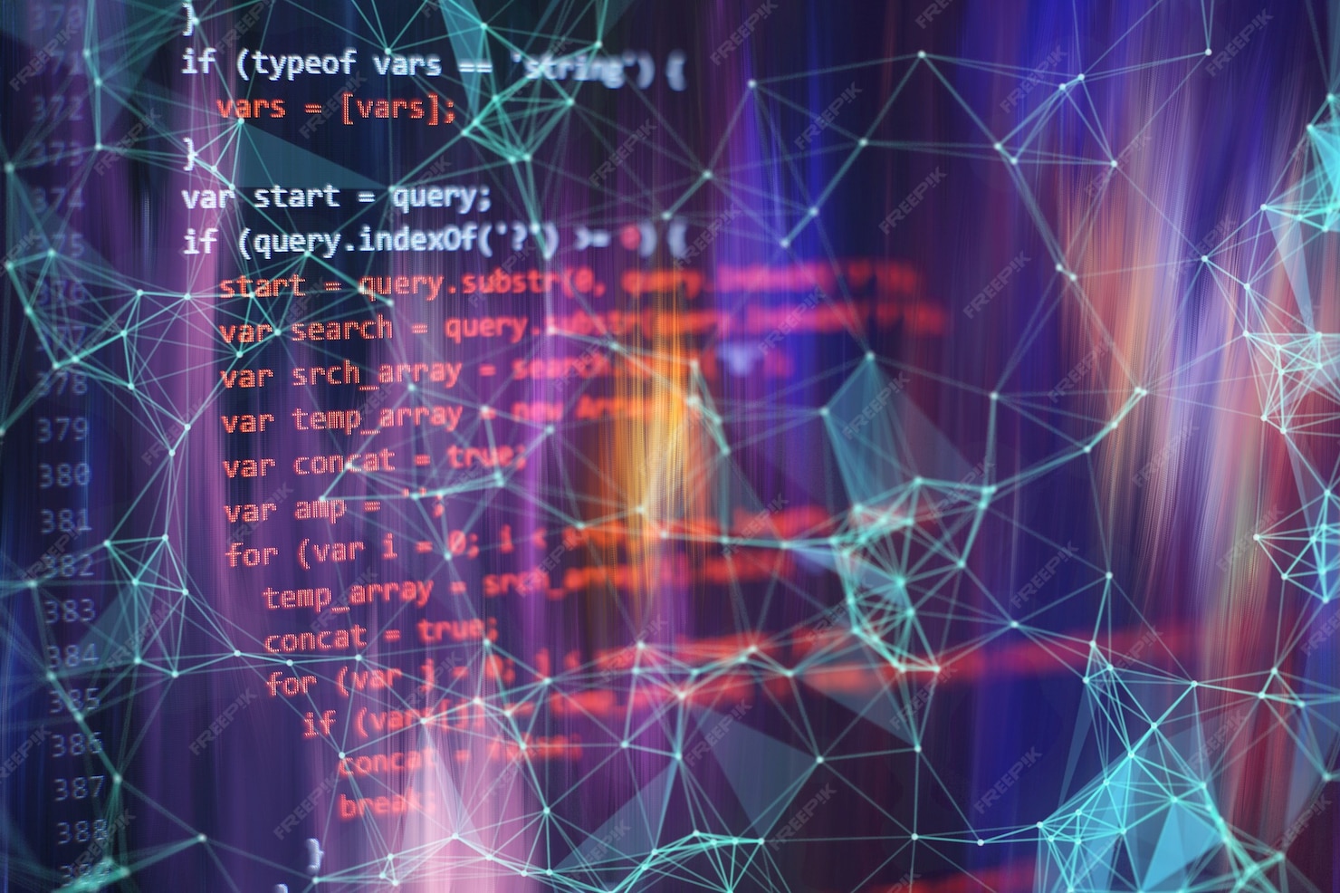 Premium Photo | Running computer data / www programming. web programming functions on laptop on ...