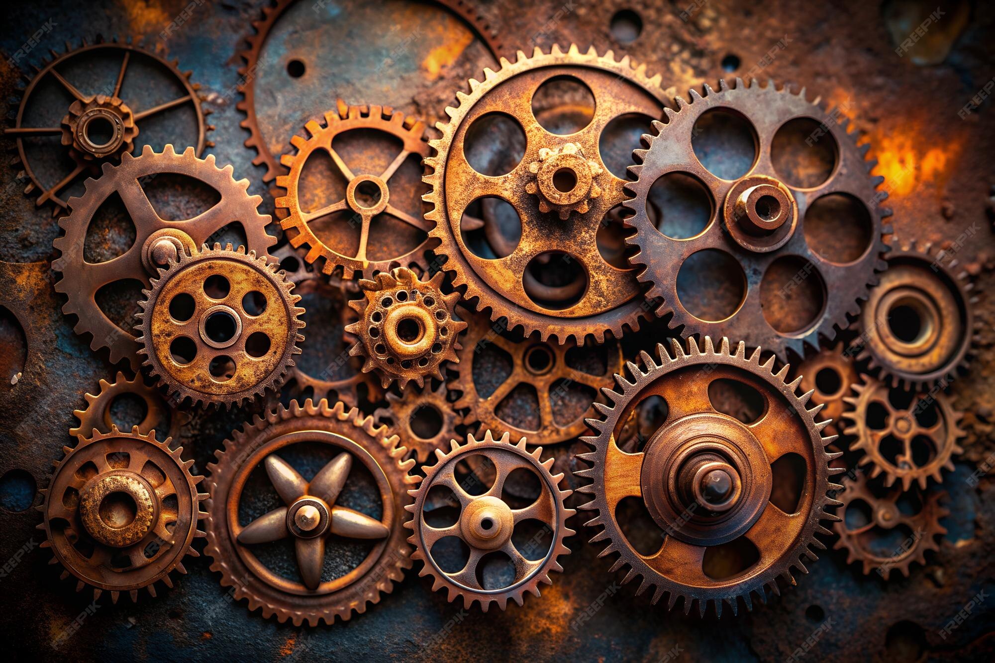 Rust Programming Language Concept with Rusty Gears Illustration of Rust ...