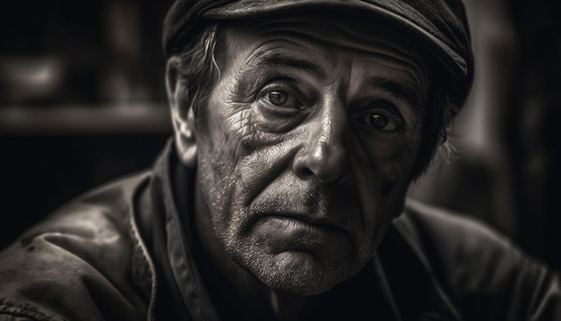 Premium AI Image | Sadness and loneliness etched on the face of an old ... Premium AI Image | Sadness and loneliness etched on the face of an old ...