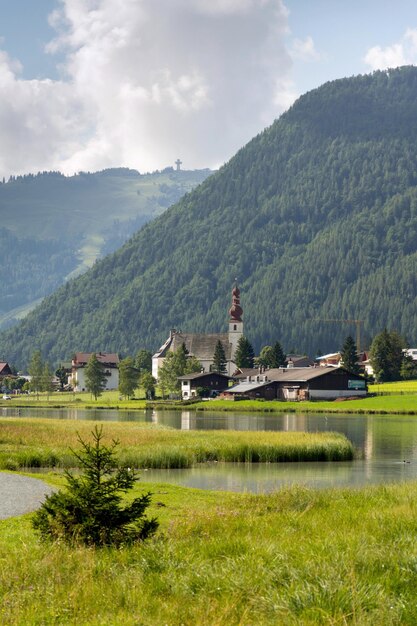 Premium Photo | Sankt ulrich am pillersee with jakobskreuz on the ... Premium Photo | Sankt ulrich am pillersee with jakobskreuz on the ...