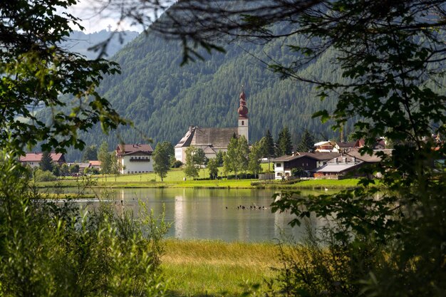 Premium Photo | Sankt ulrich am pillersee with jakobskreuz on the ... Premium Photo | Sankt ulrich am pillersee with jakobskreuz on the ...