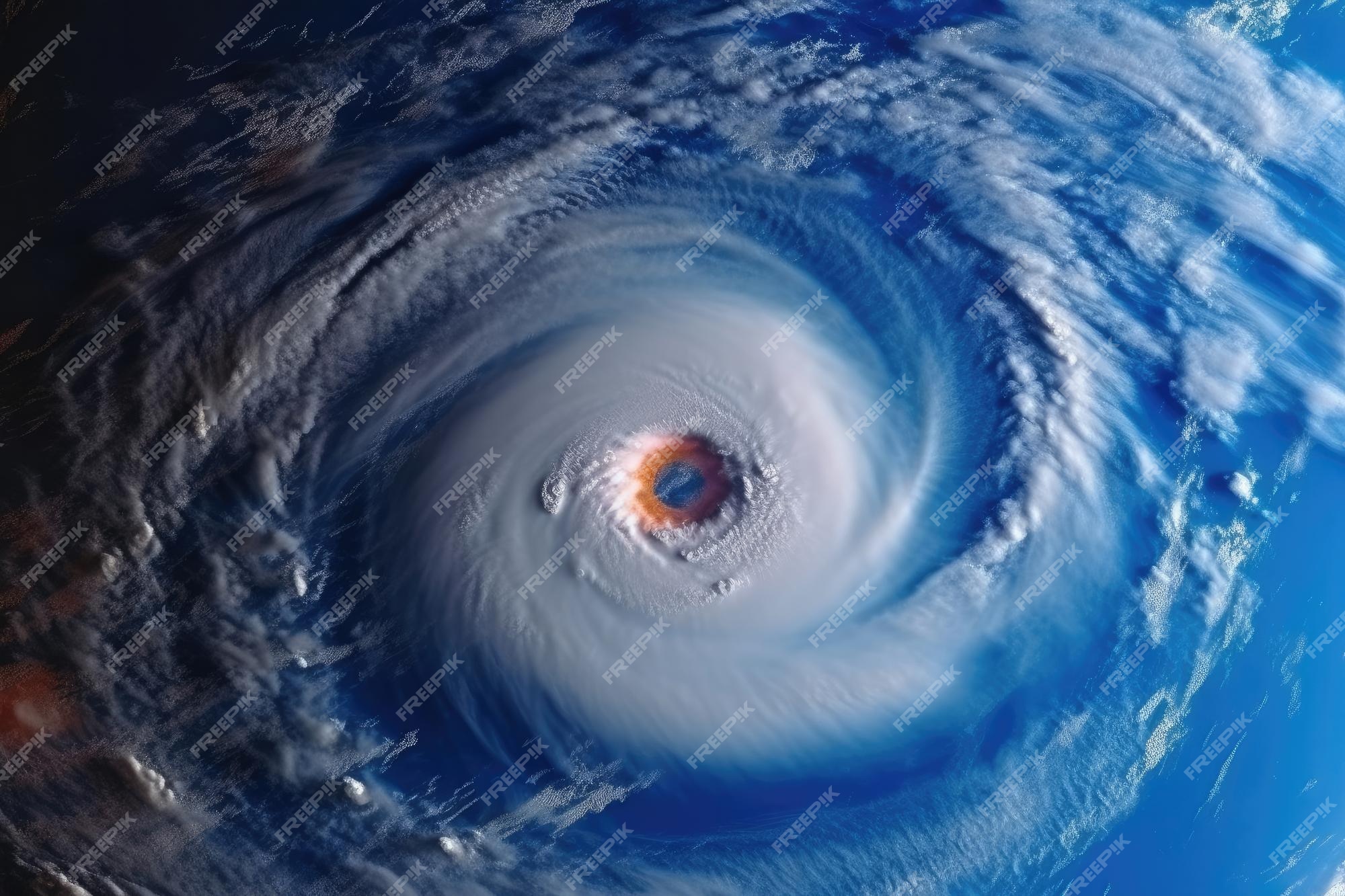 Premium Ai Image Satellite View Of The Eye Of The Storm Tropical