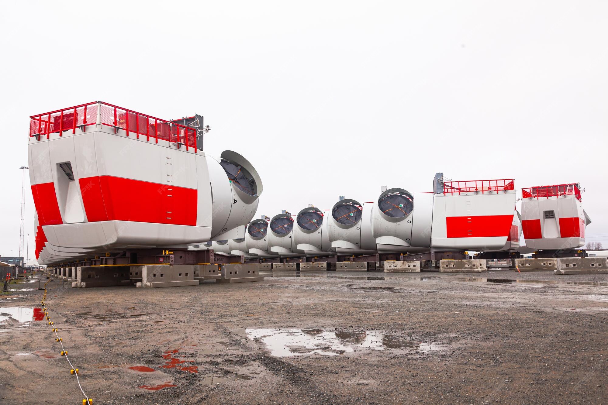 Premium Photo | Scanning area for new large wind turbine rotors Premium Photo | Scanning area for new large wind turbine rotors