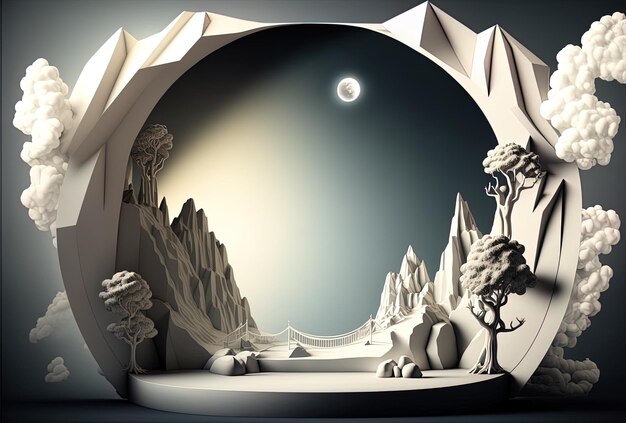 Premium AI Image | scene builder stage background display Premium AI Image | scene builder stage background display