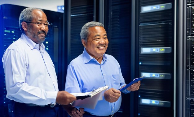 Premium AI Image | scene of people 50 and older working in computer ... Premium AI Image | scene of people 50 and older working in computer ...