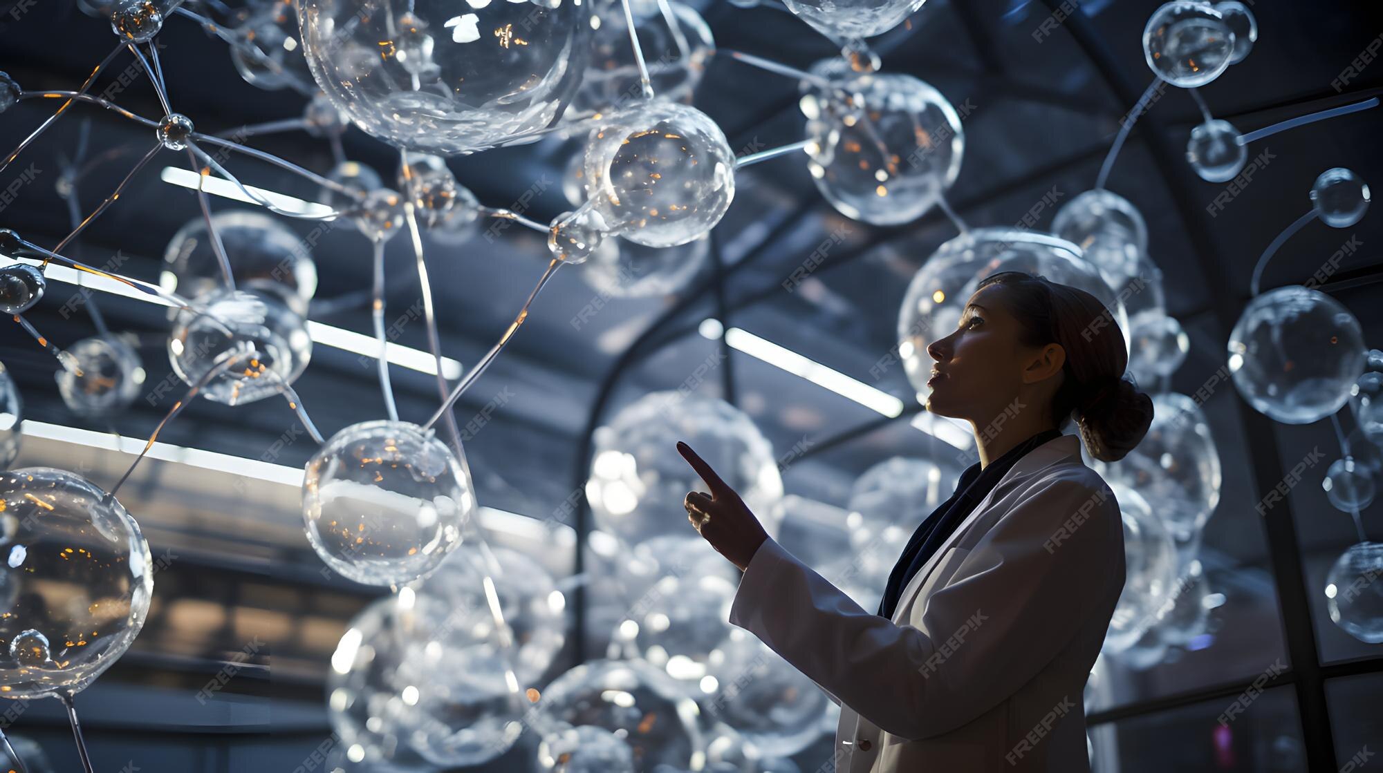 Premium AI Image | A scientist at a high tech terminal exploring ... Premium AI Image | A scientist at a high tech terminal exploring ...