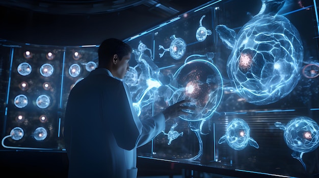 Premium Ai Image A Scientist Using Machine Learning Algorithms For Data Pattern Recognition