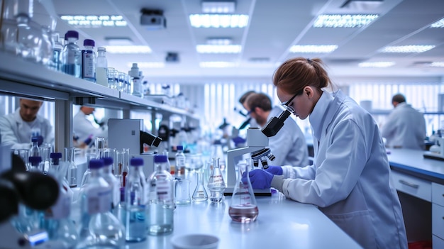 Premium Photo | Scientists Conducting Experiments in Lab Premium Photo | Scientists Conducting Experiments in Lab