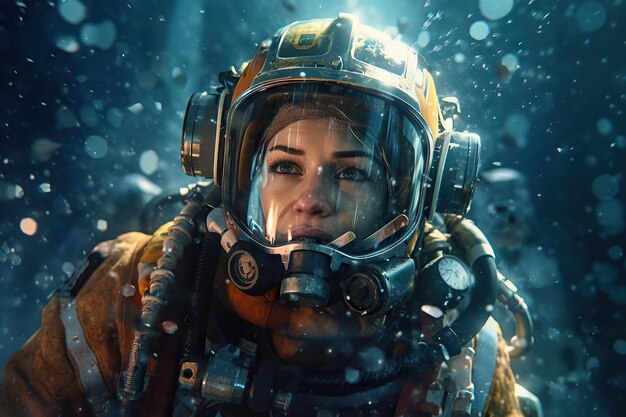 Premium AI Image | Scuba diving in the deep sea Premium AI Image | Scuba diving in the deep sea