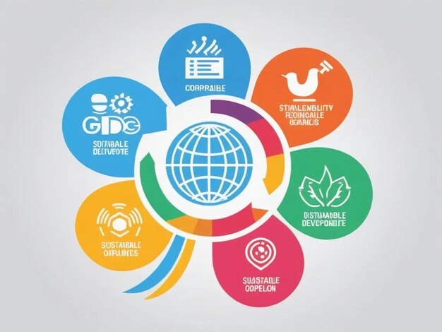 SDG color icon symbol Corporate social responsibility element ... SDG color icon symbol Corporate social responsibility element ...
