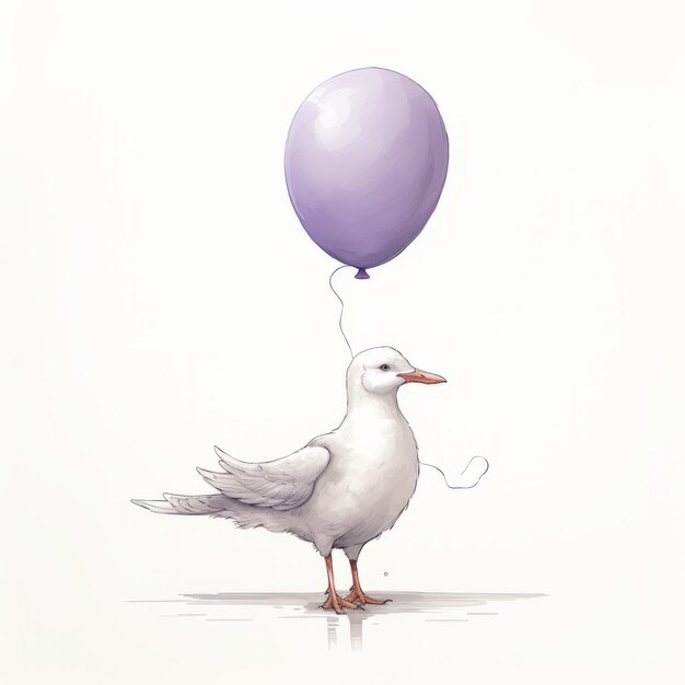 Premium AI Image | The Seagull With A Purple Balloon A Delightful Blend ... Premium AI Image | The Seagull With A Purple Balloon A Delightful Blend ...