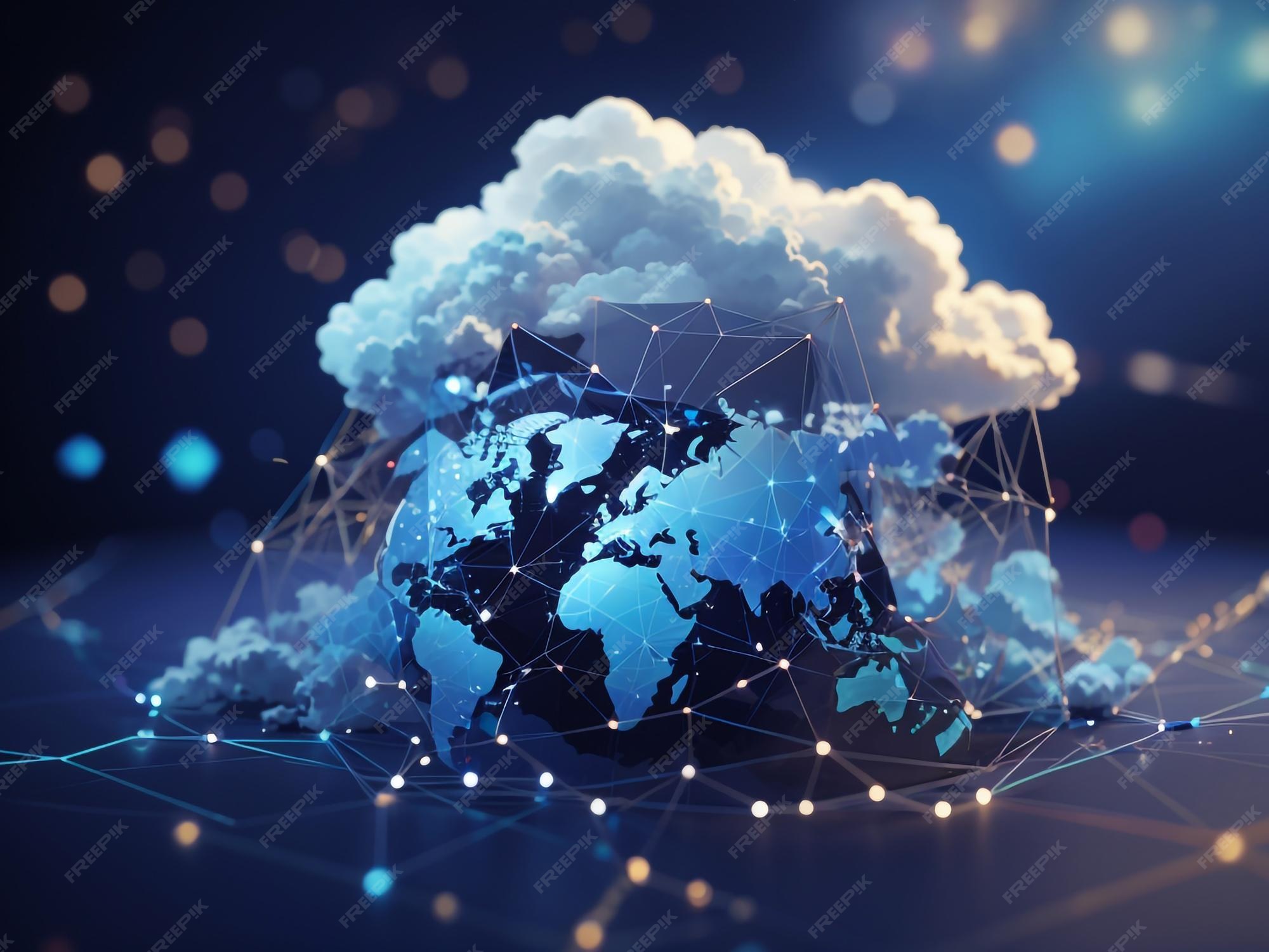 Premium AI Image | Seamless Data Flow Cloud Computing Technology Concept Premium AI Image | Seamless Data Flow Cloud Computing Technology Concept