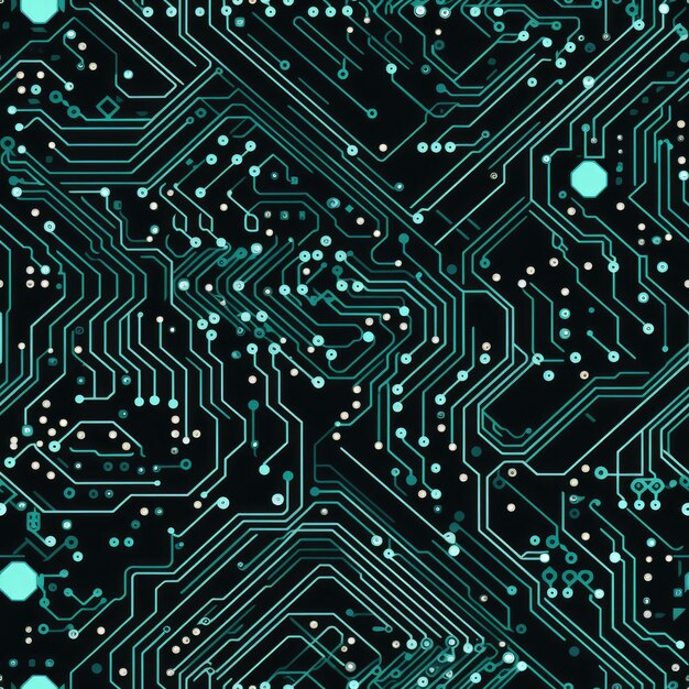 Premium Ai Image A Seamless Pattern Of Electronic Circuit Board