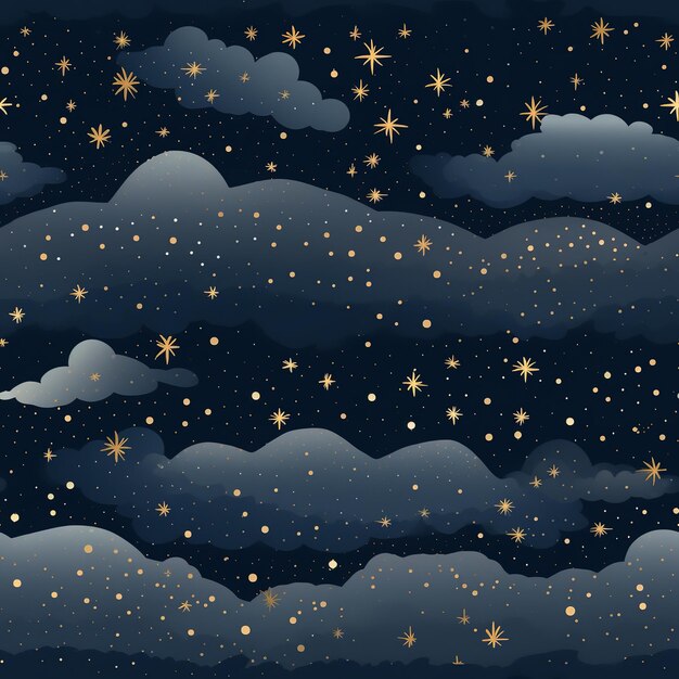 Premium AI Image | seamless pattern night sky Premium AI Image | seamless pattern night sky