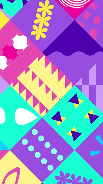 Premium Photo | Seamless Pattern Of Pop And Colorful Abstract Geometric ... Premium Photo | Seamless Pattern Of Pop And Colorful Abstract Geometric ...