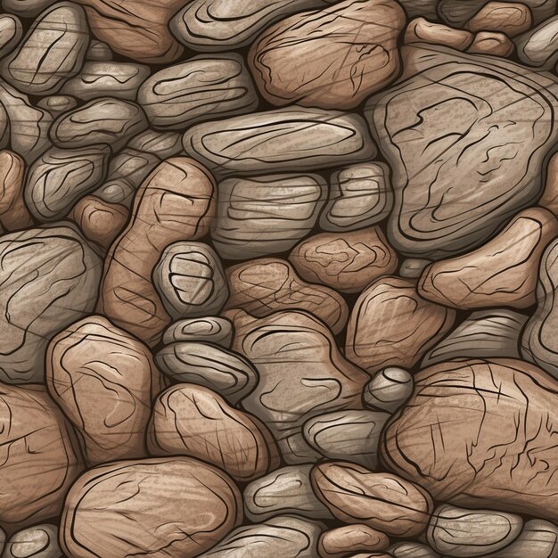 Premium Photo | A seamless pattern of rocks in brown and black. Premium Photo | A seamless pattern of rocks in brown and black.