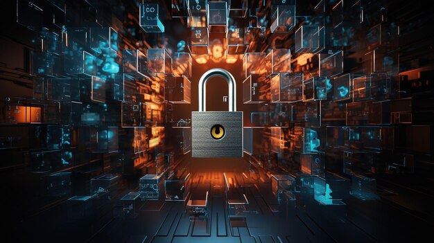 Premium AI Image | Secure Data Encryption in Cybersecurity Operations Premium AI Image | Secure Data Encryption in Cybersecurity Operations