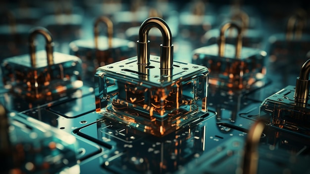 Premium AI Image | Secure Data Storage Solutions Premium AI Image | Secure Data Storage Solutions