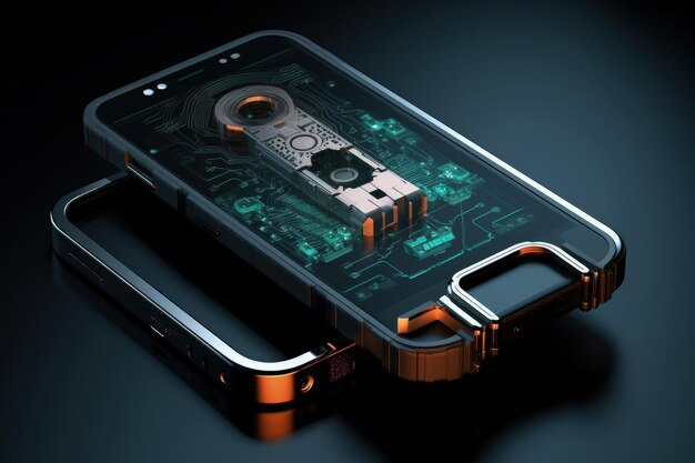 Premium AI Image | Secure Digital Lock on a Smartphone Generative AI Premium AI Image | Secure Digital Lock on a Smartphone Generative AI