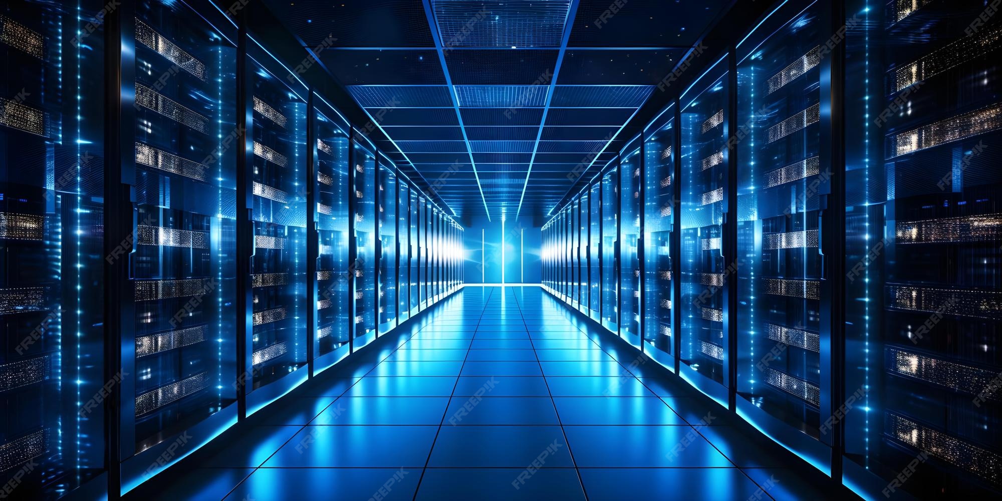 Securing Data Centers Protecting Server Racks Cabinets Network Storage and Databases Concept ...