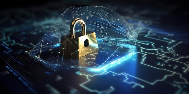 Premium AI Image | Securing Digital Information Padlock Emblematic of ... Premium AI Image | Securing Digital Information Padlock Emblematic of ...