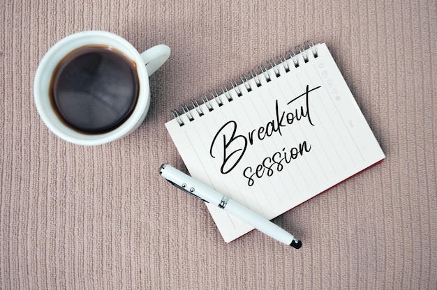 Premium Photo | Selective focus of notebook written with text breakout ... Premium Photo | Selective focus of notebook written with text breakout ...