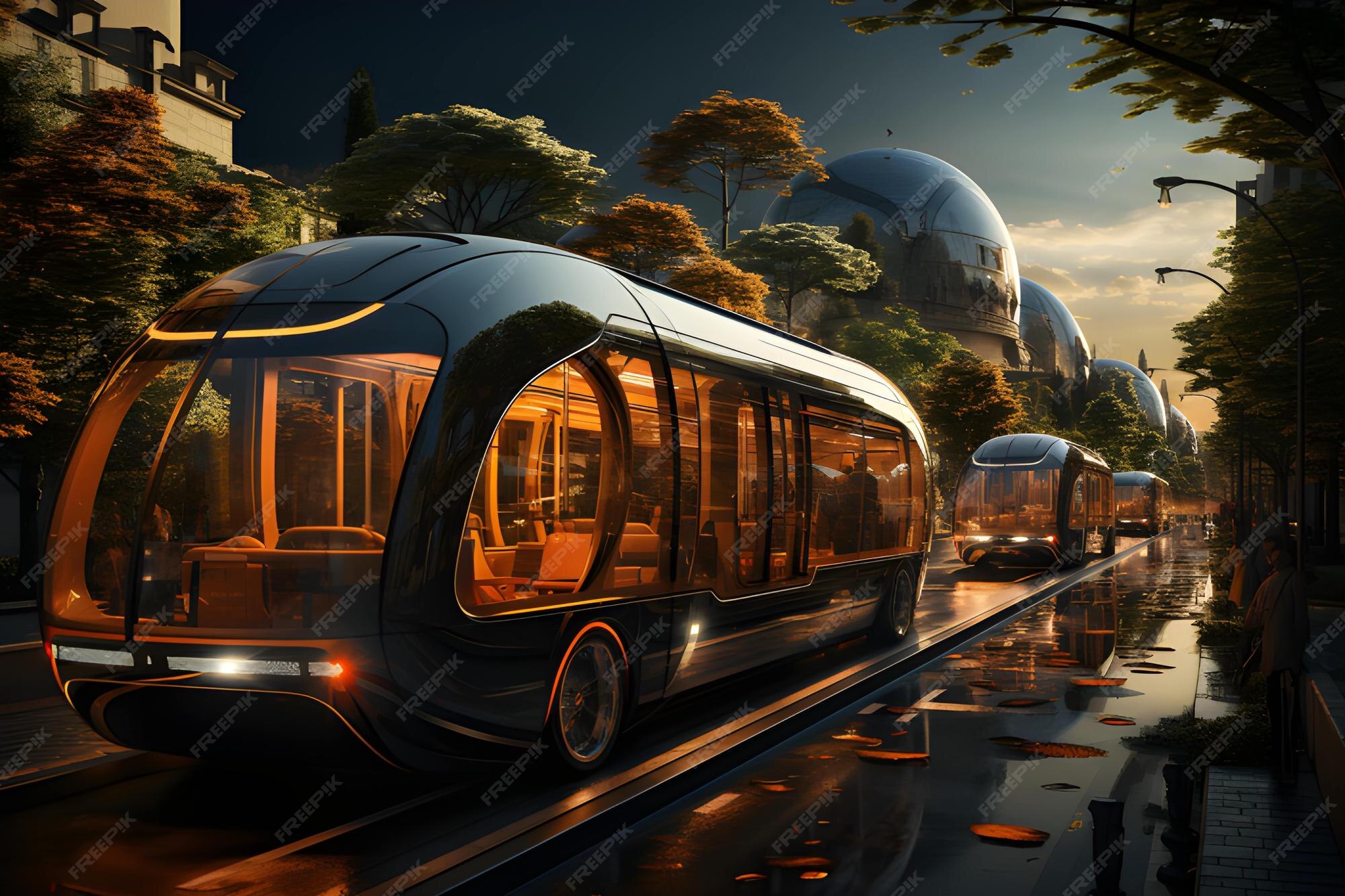 Premium Photo | Selfdriving train in a futuristic scenario Premium Photo | Selfdriving train in a futuristic scenario