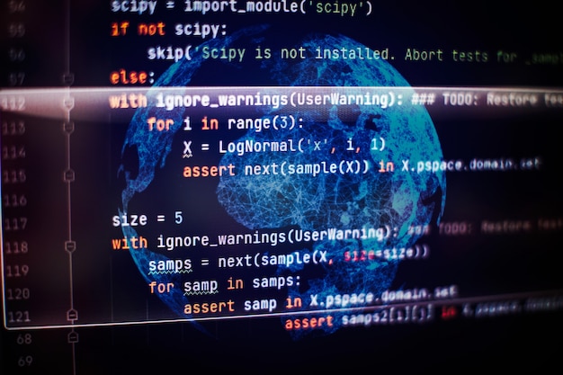 Premium Photo | Seo optimization. modern tech. php syntax highlighted ...