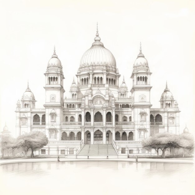 Premium AI Image | Serene Splendor Capturing an Indian Palace in a ... Premium AI Image | Serene Splendor Capturing an Indian Palace in a ...