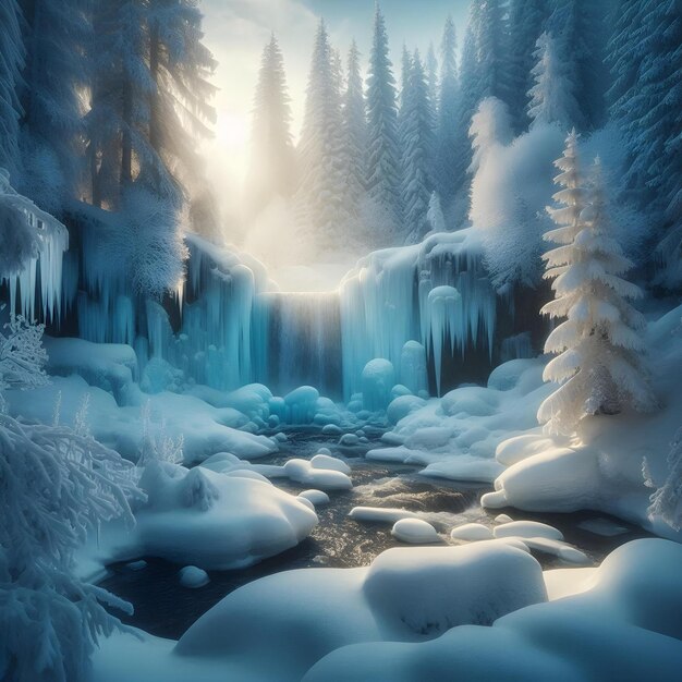 Serene Waterfall Oasis Background | Premium AI-generated image Serene Waterfall Oasis Background | Premium AI-generated image