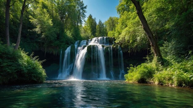 Serene Waterfall Oasis | Premium AI-generated image Serene Waterfall Oasis | Premium AI-generated image