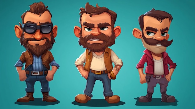 A Series Of Characters From The Series Of Tv Series Premium Ai Generated Image