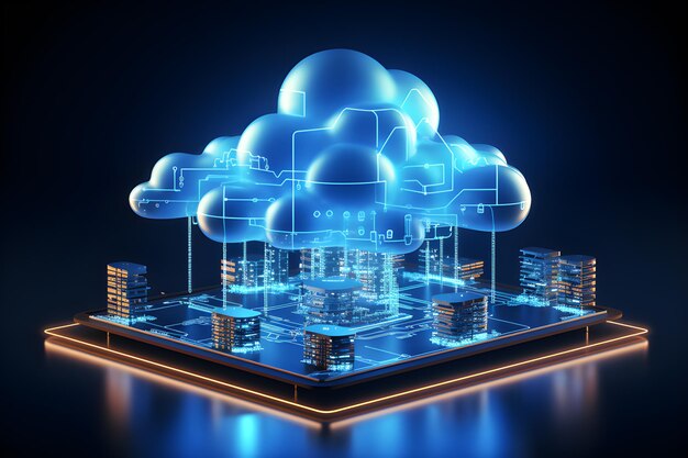 Premium Ai Image Server Cloud Data Storage Concept Solution Web Database Backup Computer