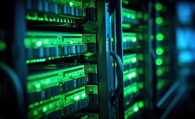 Premium AI Image | server rack inside data center Premium AI Image | server rack inside data center